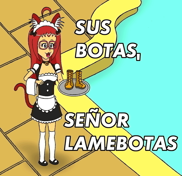 Sus botas, señor lamebotas